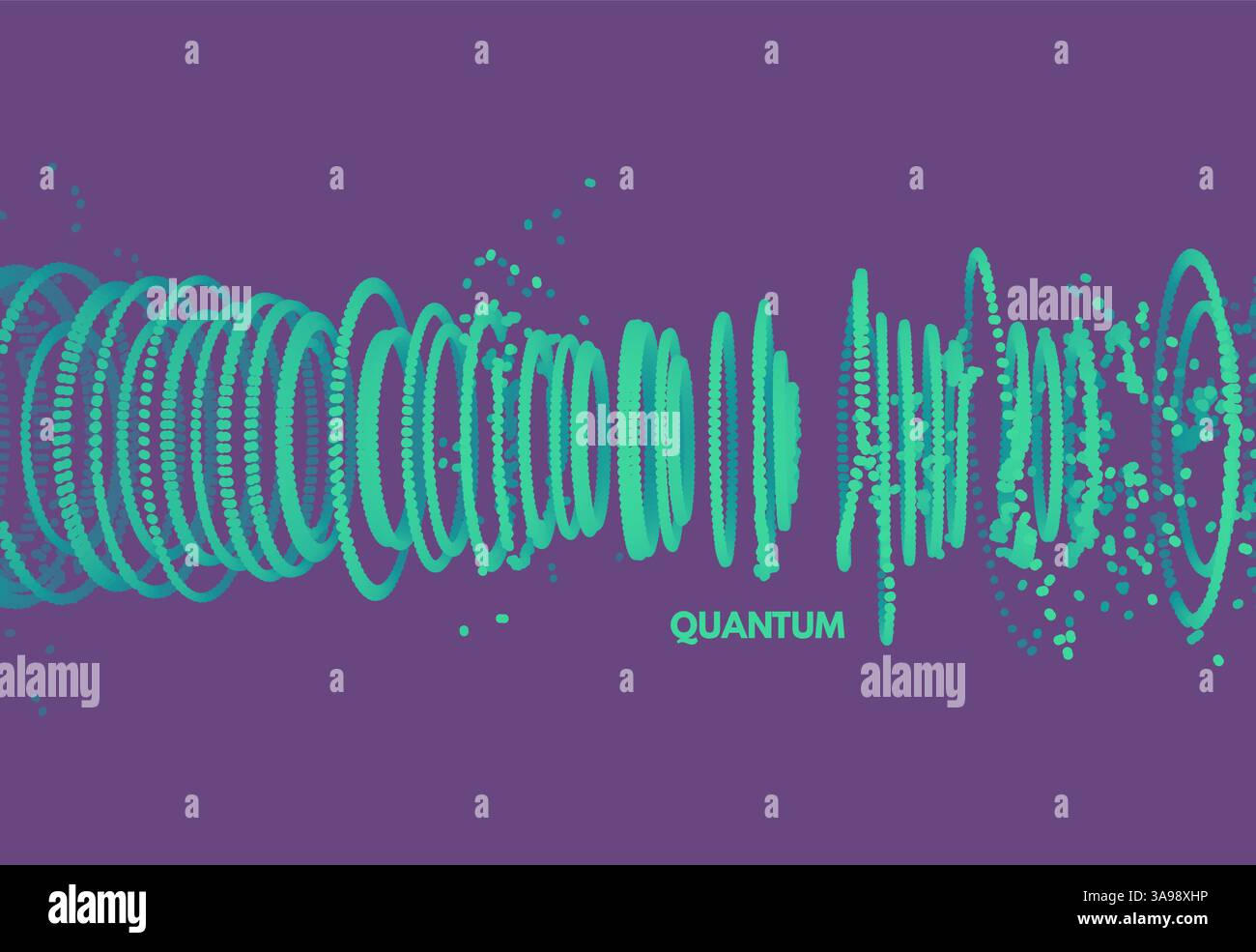 Array with dynamic particles. 3d technology style. Abstract background. Vector illustration ...
