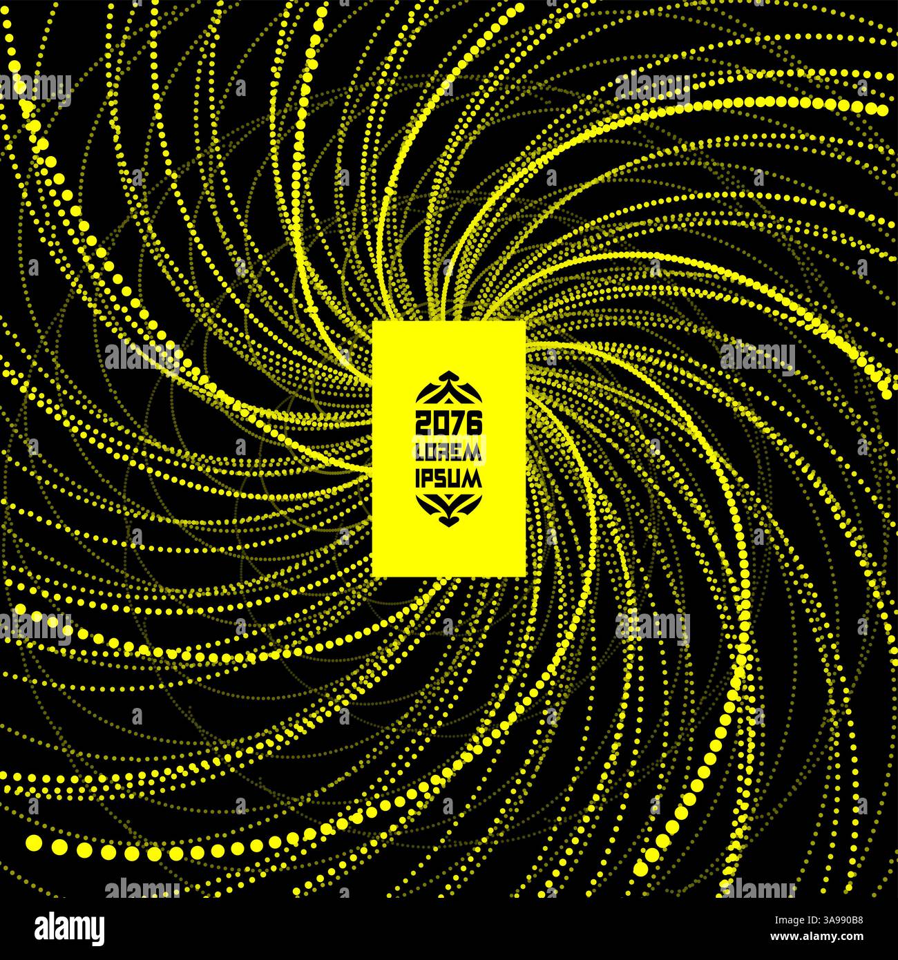 Abstract science or technology background. Array with dynamic particles. Vector illustration ...