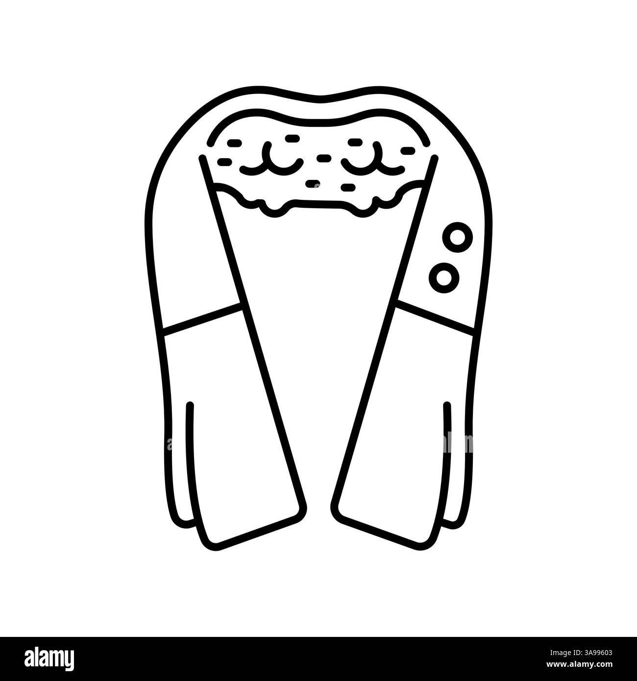 Neck massager black line Black and White Stock Photos & Images - Alamy