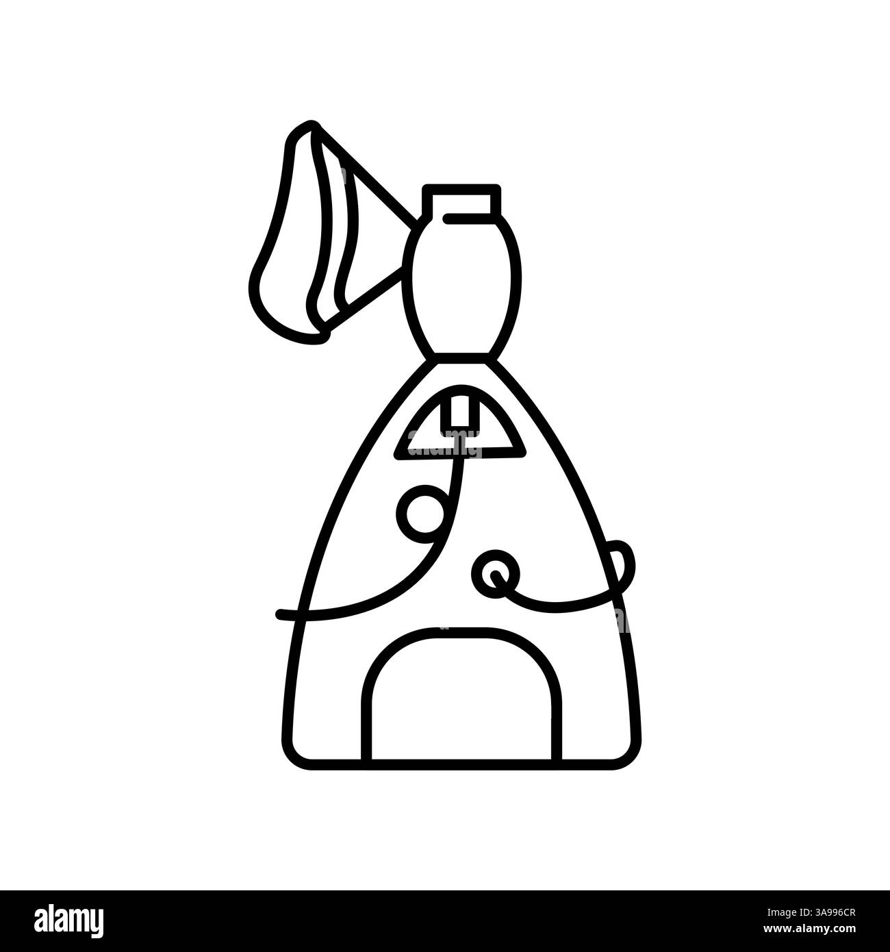 smart inhaler black line icon for digital and print projects. Minimal ...