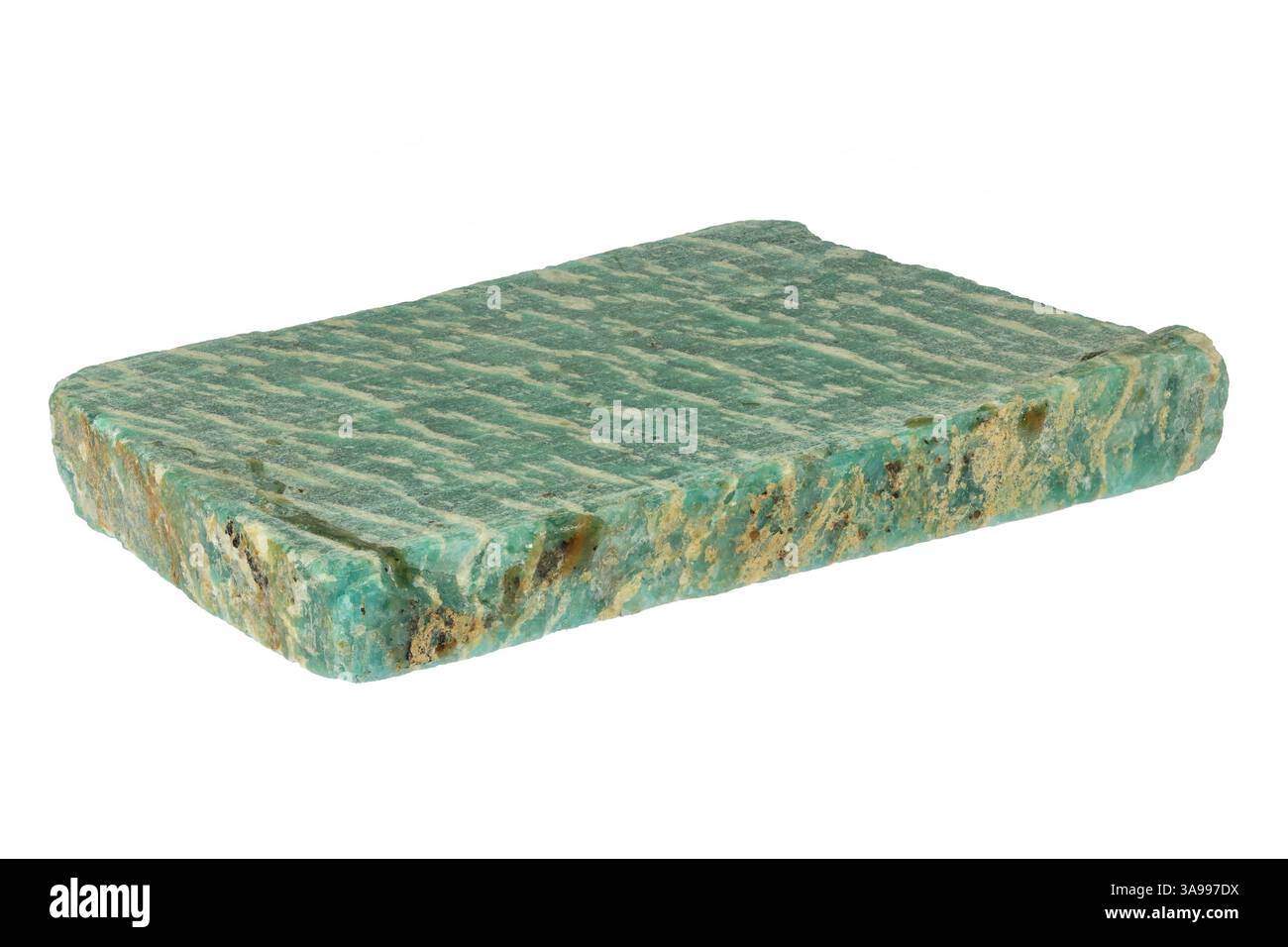 amazonite from Lake Baikal, Russia isolated on white background Stock ...