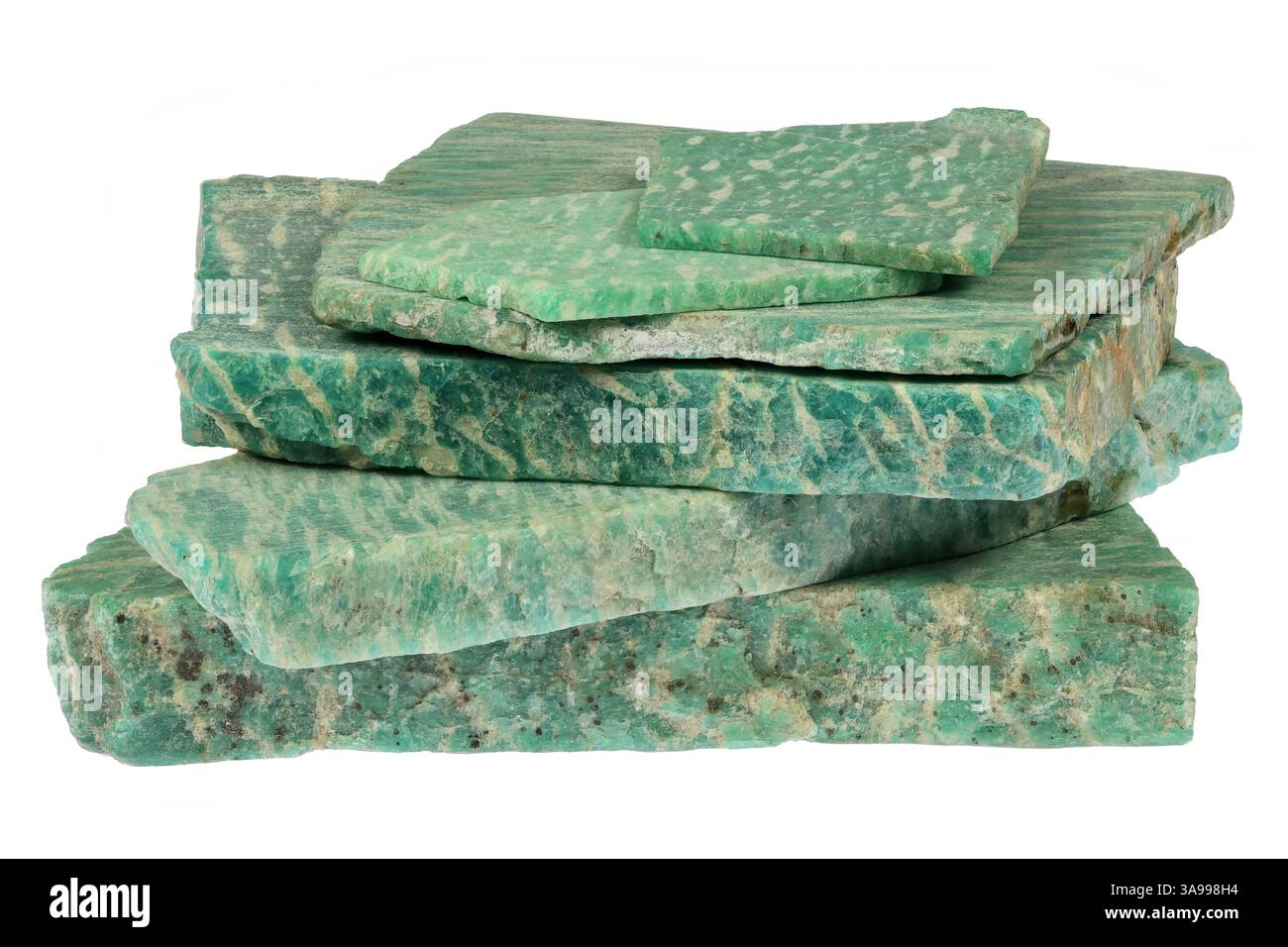 amazonite from Lake Baikal, Russia isolated on white background Stock ...