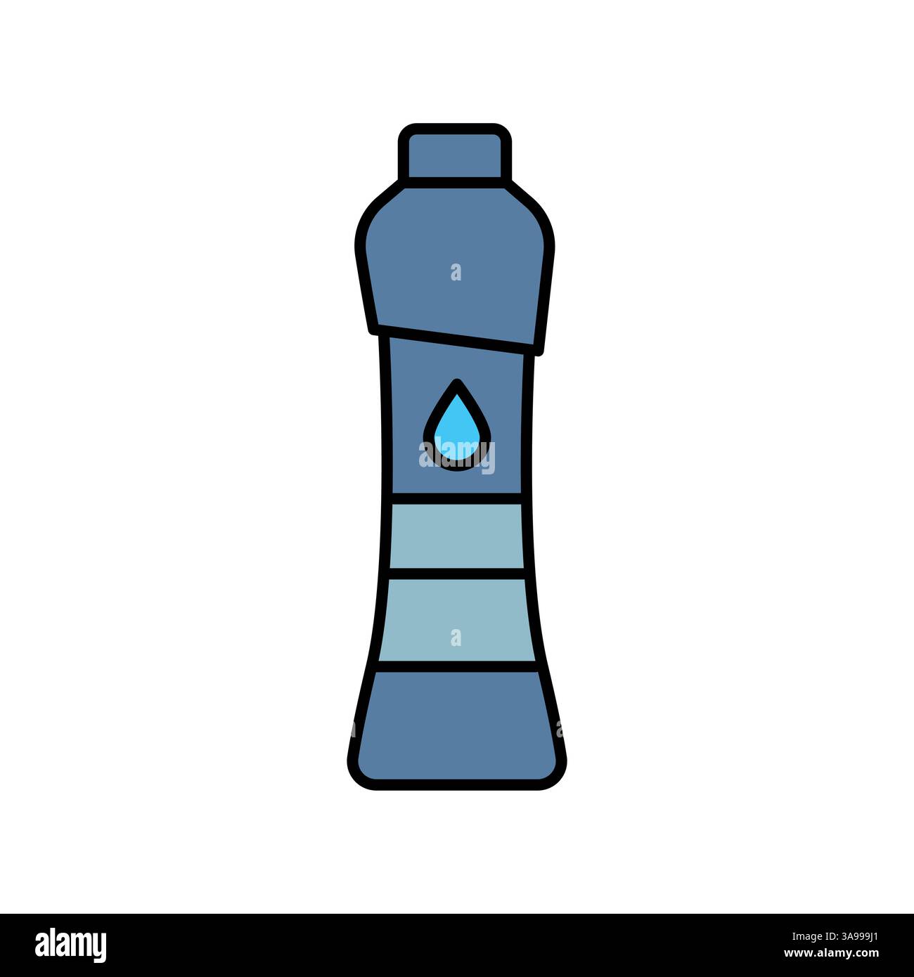 Intelligent water balance tracker black line icon for digital and print ...