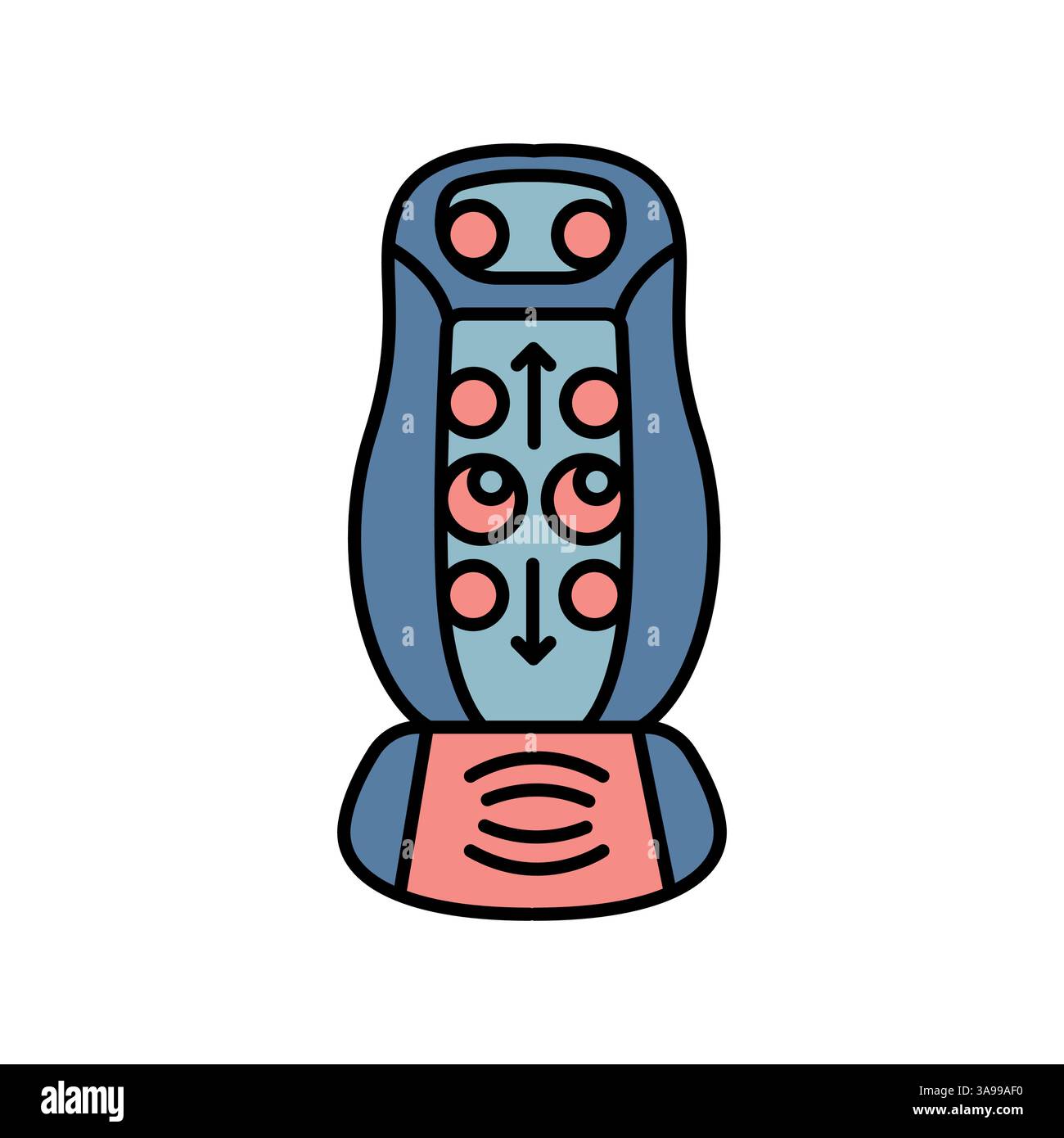 smart back massager black line icon for digital and print projects ...