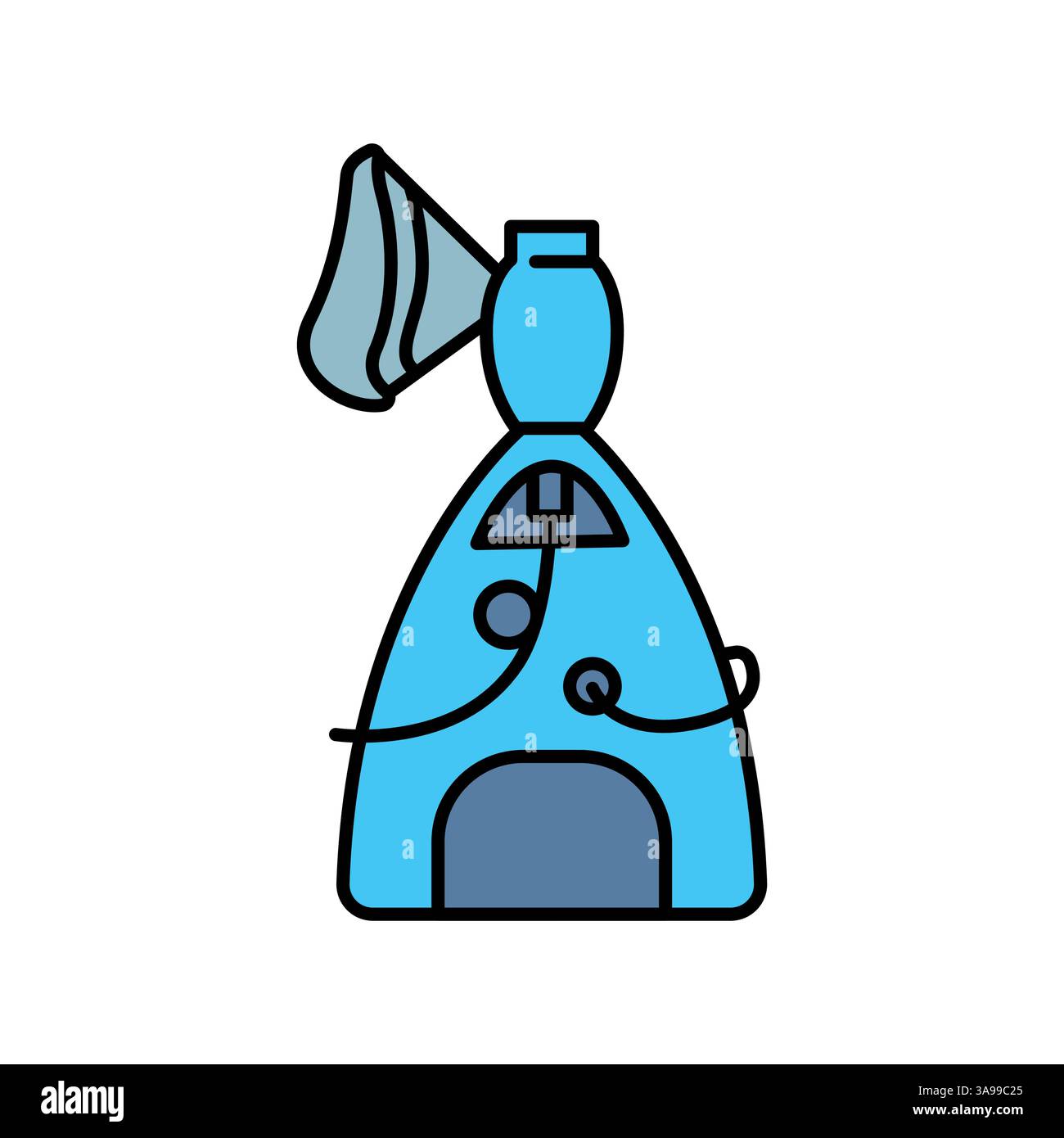 smart inhaler black line icon for digital and print projects. Minimal ...