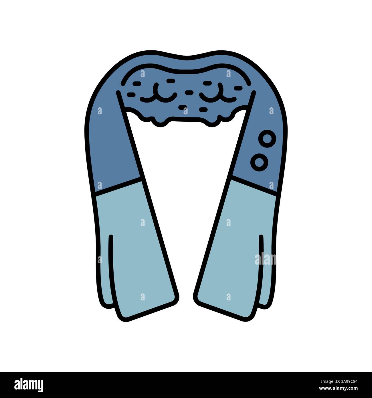 smart neck massager black line icon for digital and print projects ...