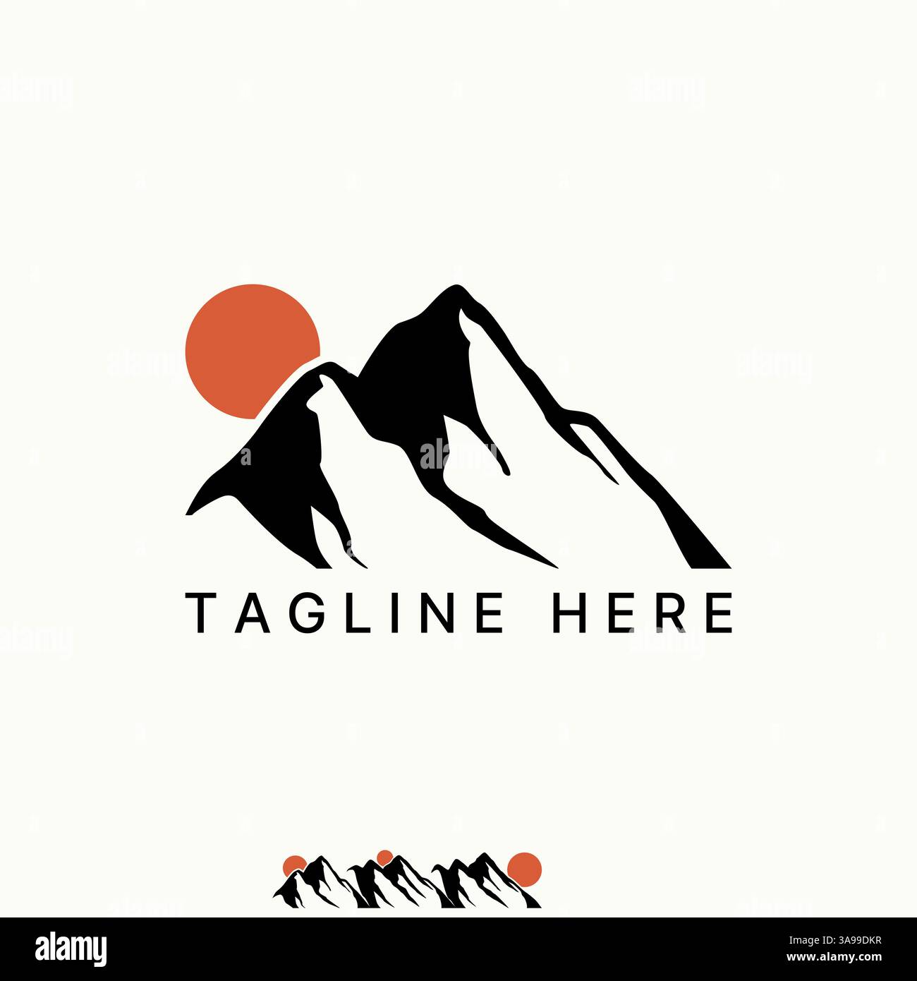 Logo design graphic concept creative premium vector stock image top sell abstract mountain sun ...