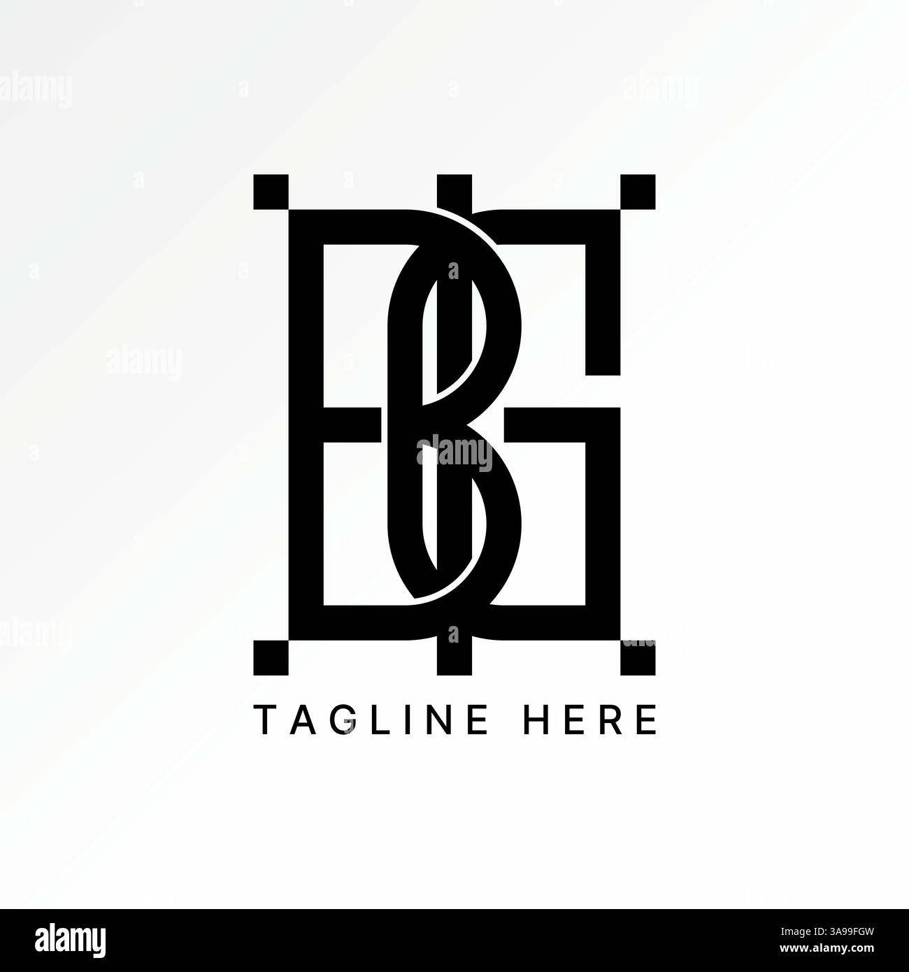 Logo design graphic concept creative premium vector stock image top sell initial BIG or IBG font ...