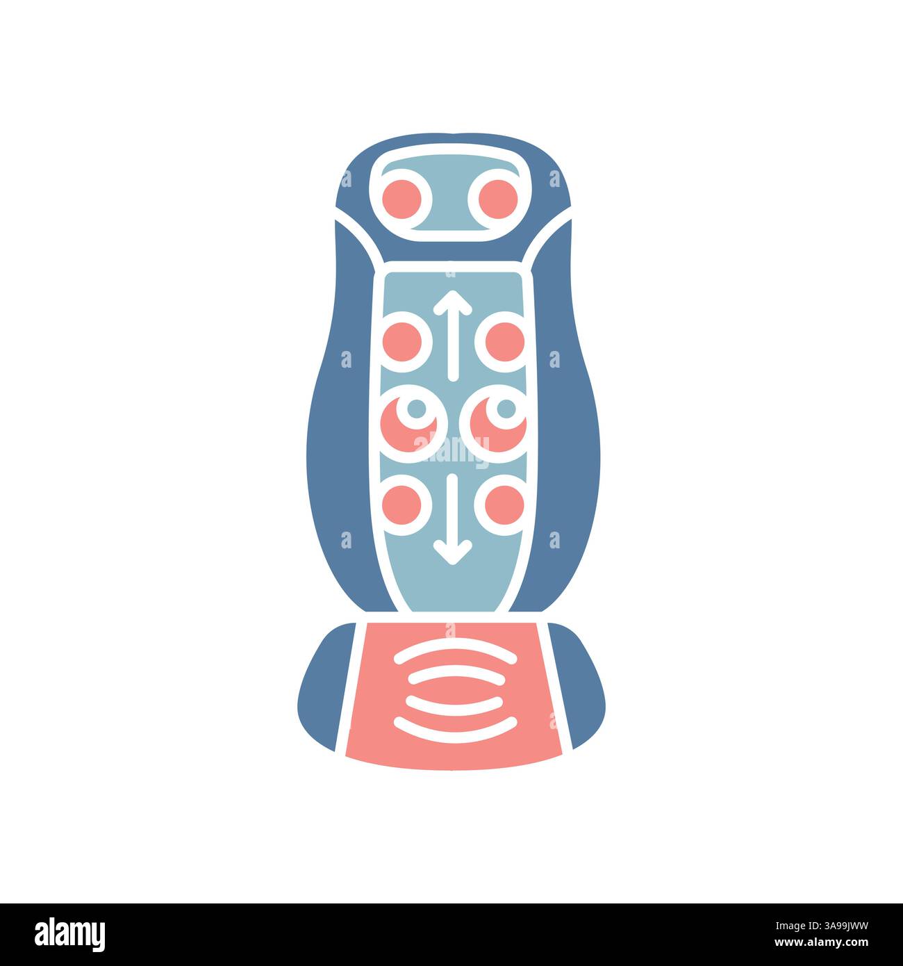 smart back massager black line icon for digital and print projects ...