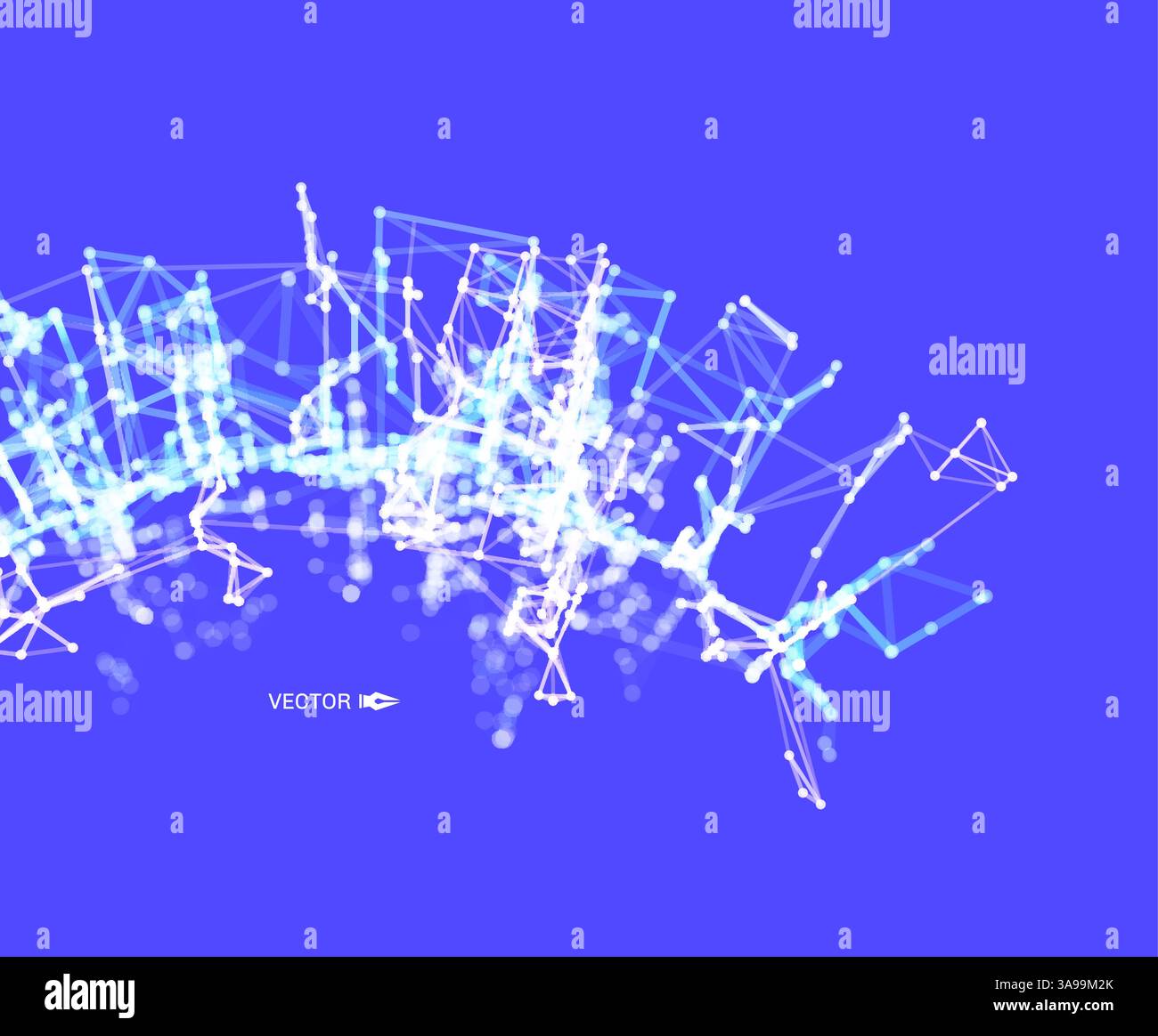 3d Connection Structure Futuristic Technology Style Vector Illustration For Science Chemistry