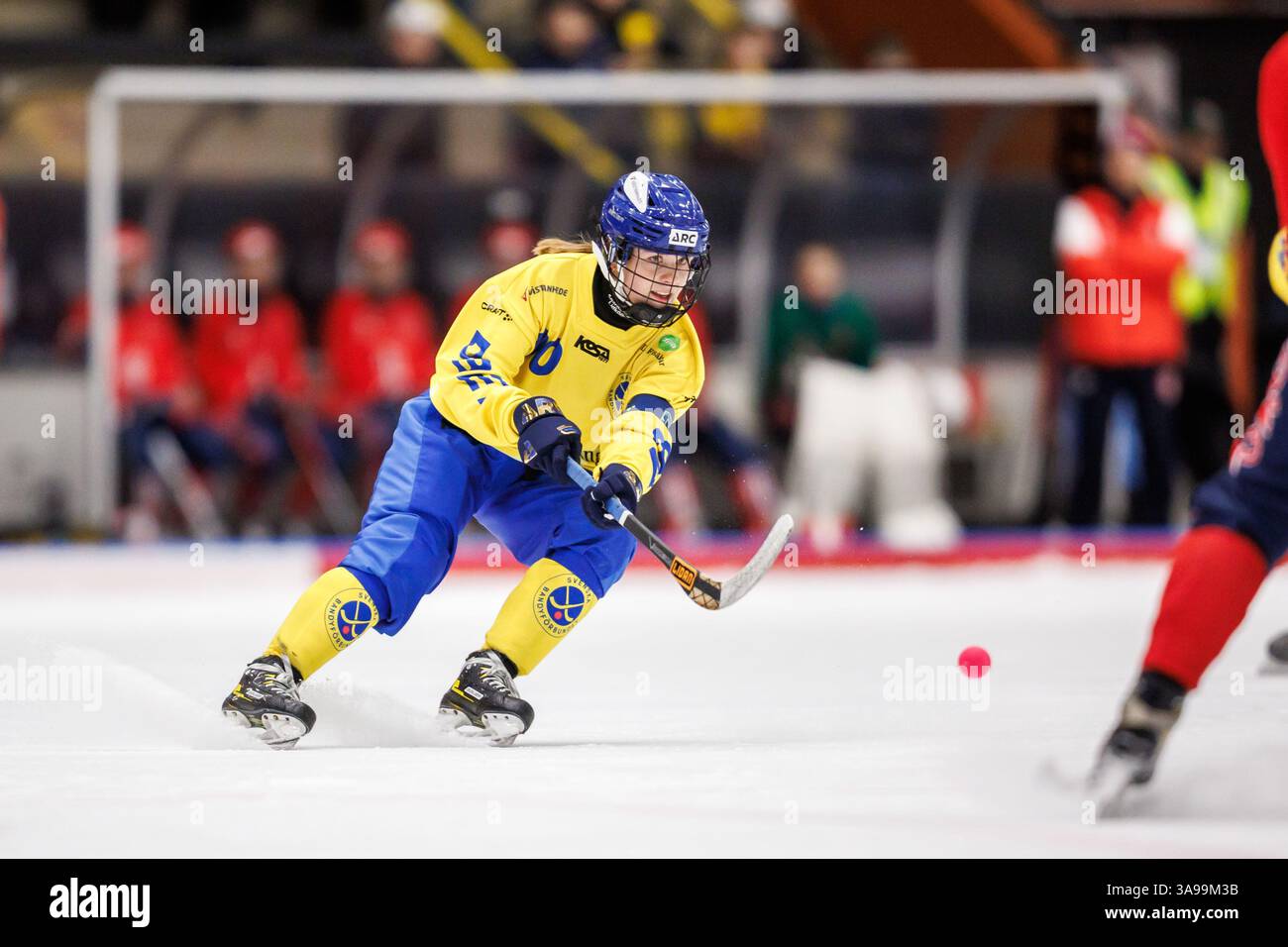 250330 Agnes Ögren of Sweden during the FIB 2025 Women's Bandy World ...