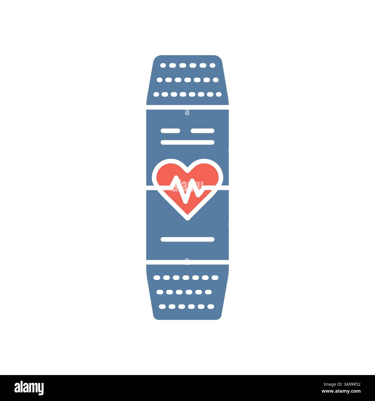 smart heart rate monitor black line icon for digital and print projects ...