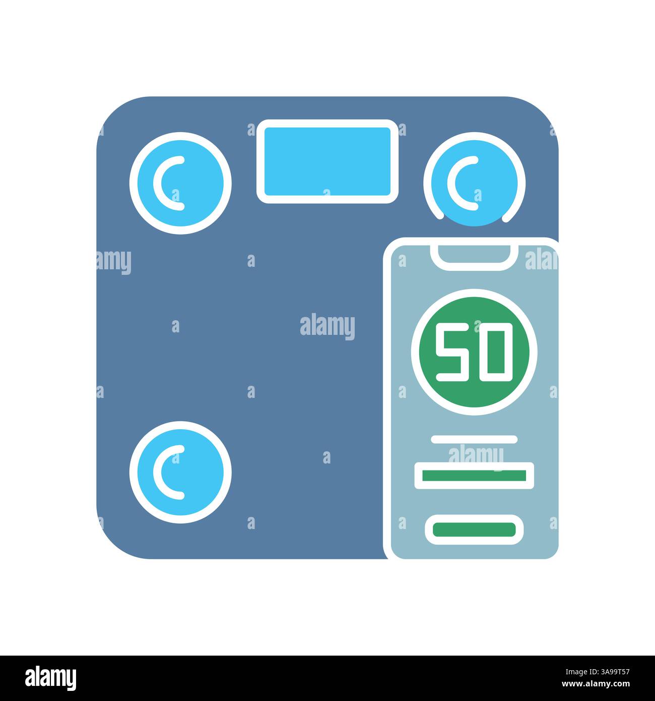 smart scales black line icon for digital and print projects. Minimal ...