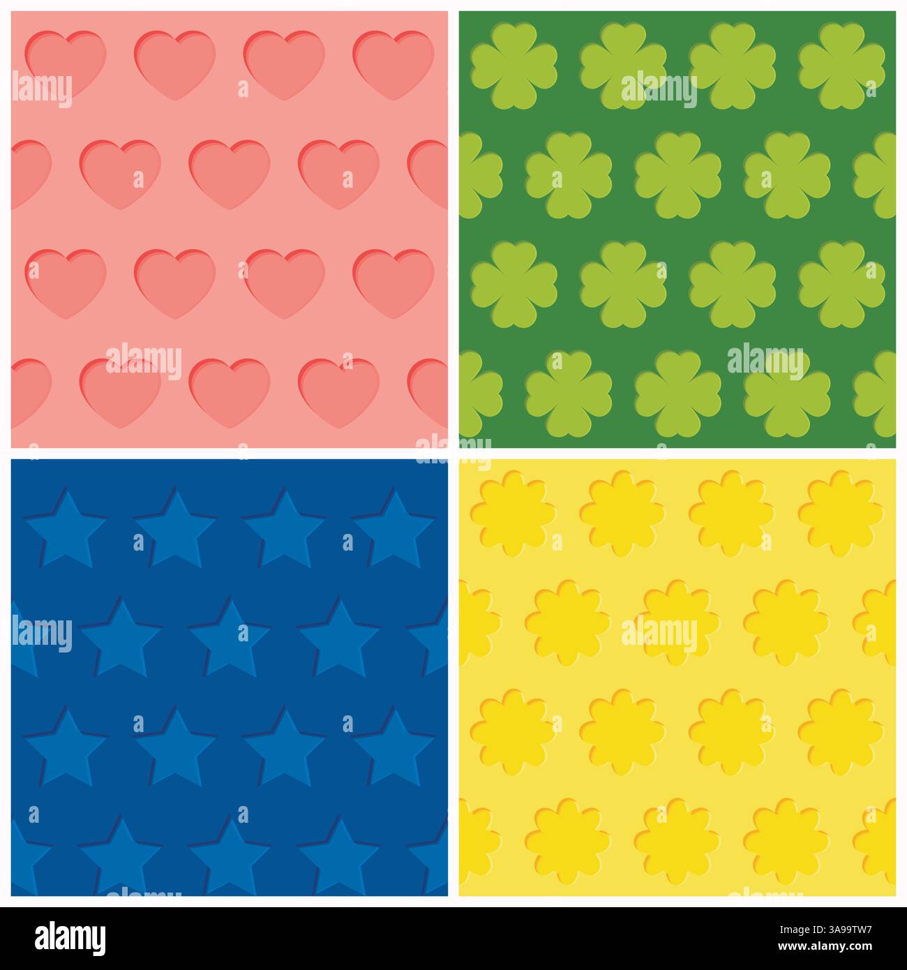 Set of four seamless relief patterns. Vector eps8 illustration Stock ...