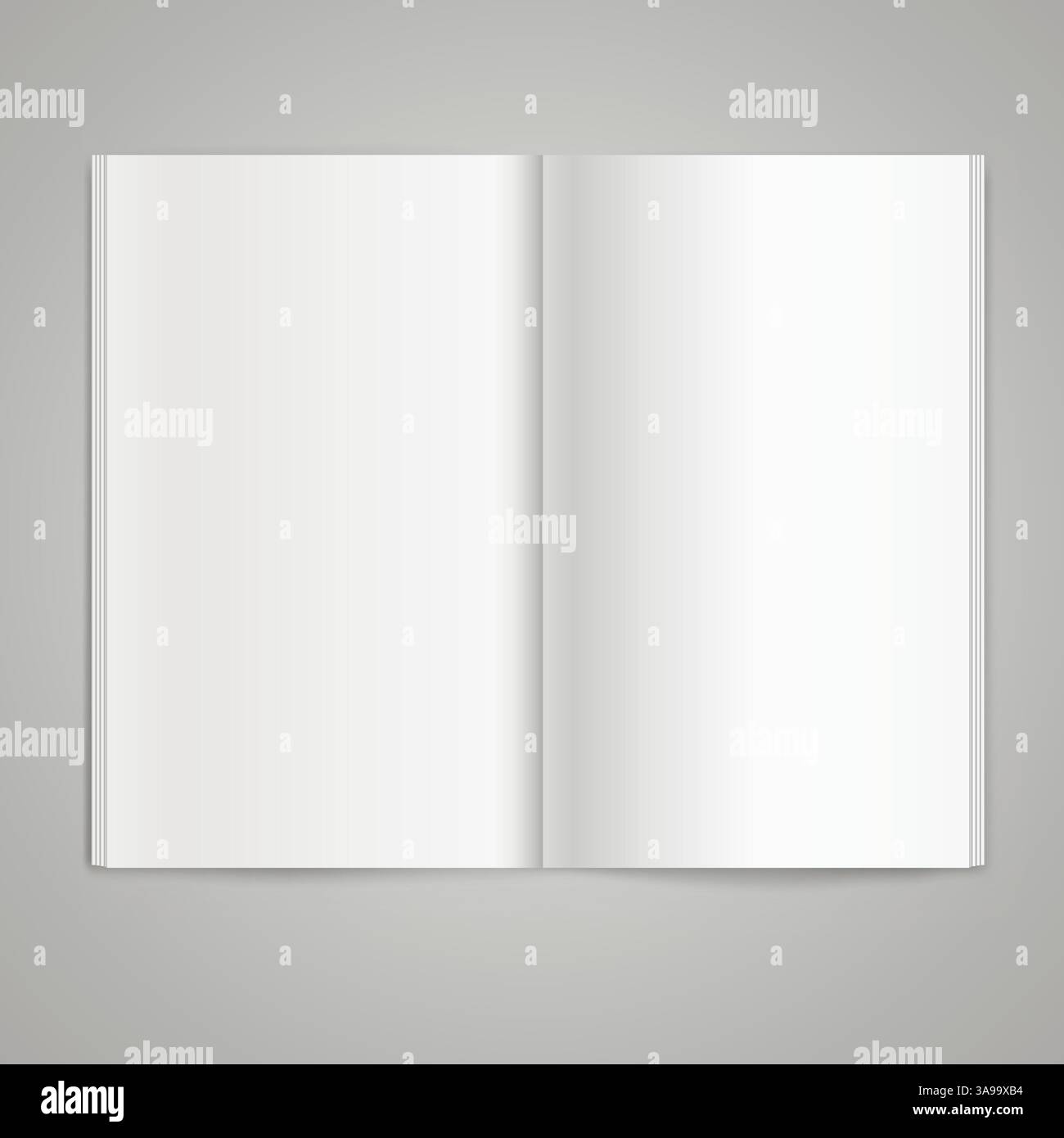 Magazine double-page spread with blank pages Stock Vector Image & Art ...