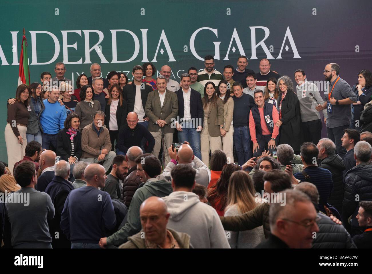 The new president of the EBB of the PNV, Aitor Esteban, during the IX ...