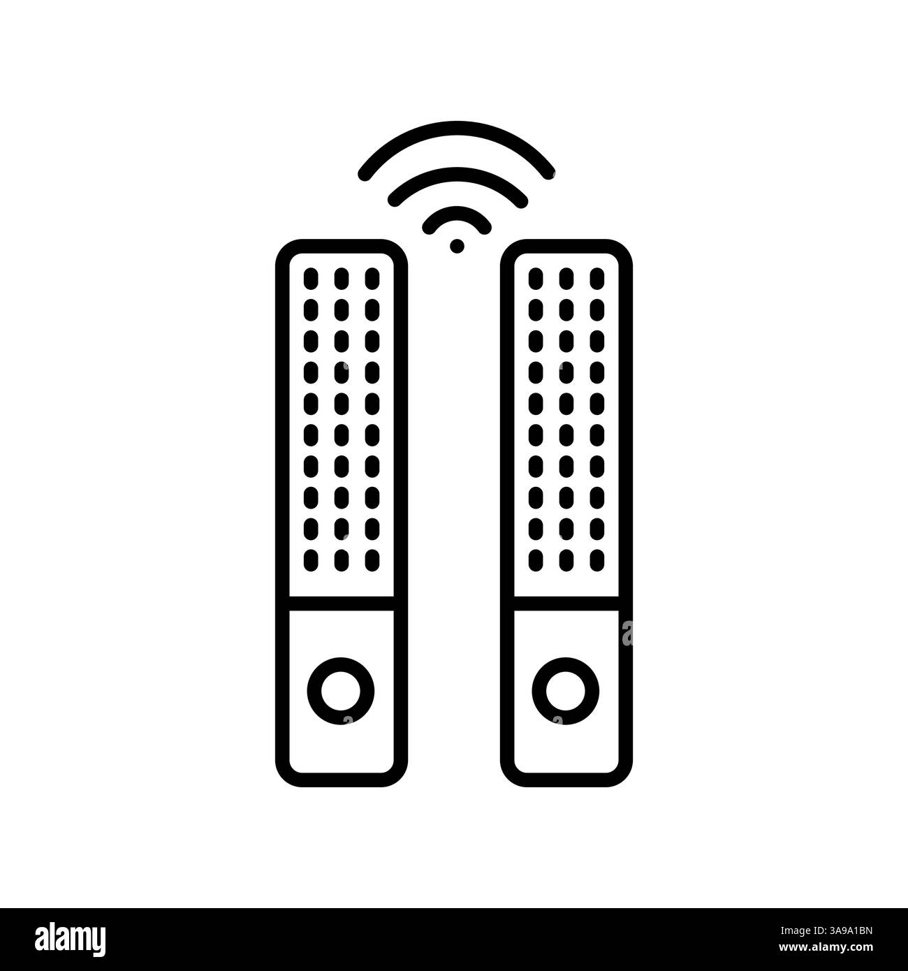 smart sound systems black line icon for digital and print projects ...