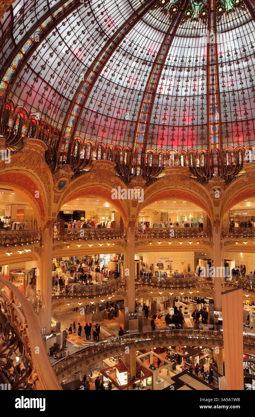 May 2, 2015 - Paris, France - Department store Galeries Lafayette ...