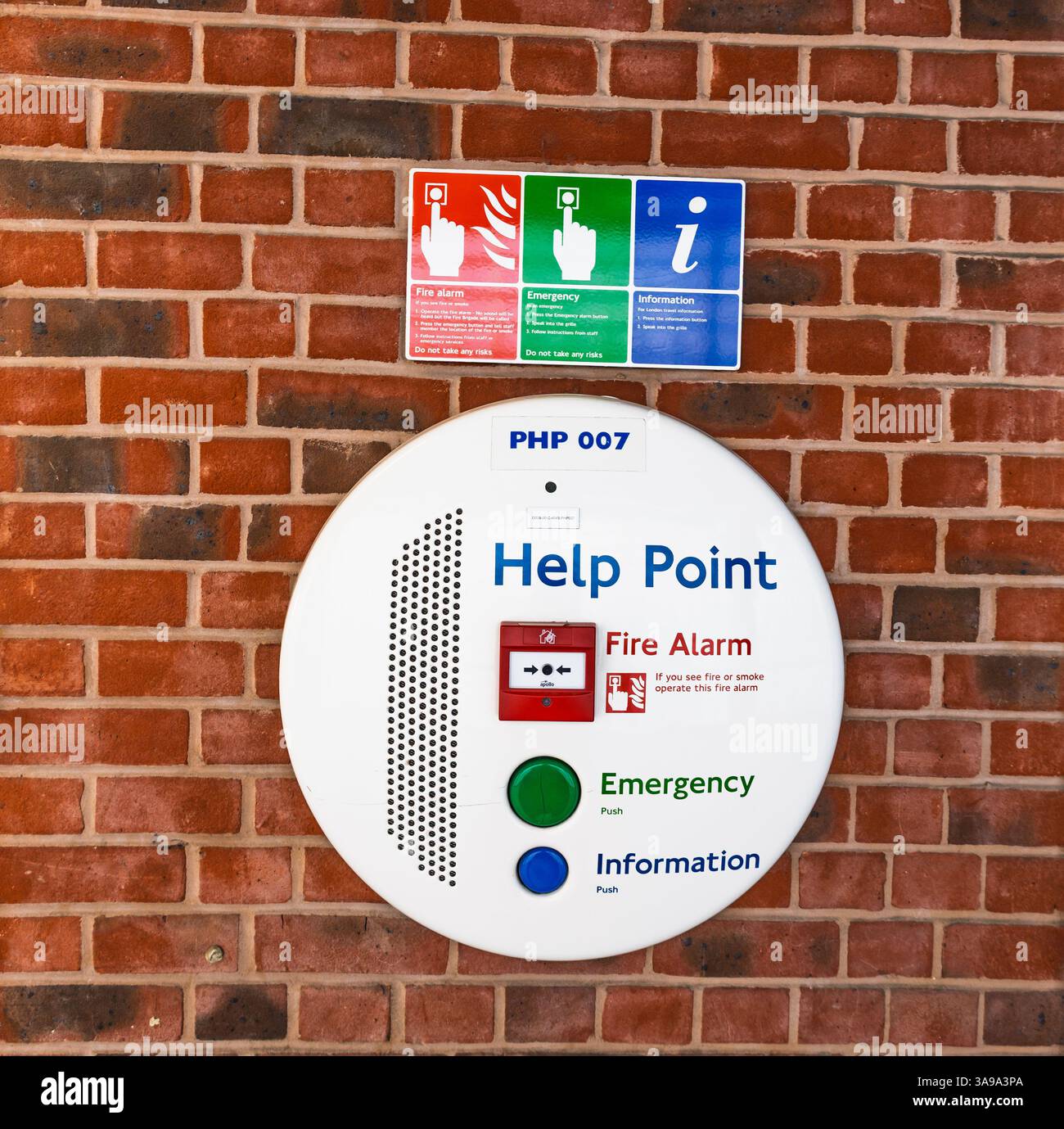 Public Help Point with Emergency and Information Buttons Mounted on ...