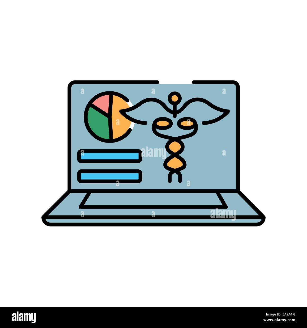 Digitalization Healthcare Line Icon Vector Isolated Element Editable Stroke Stock Vector Image