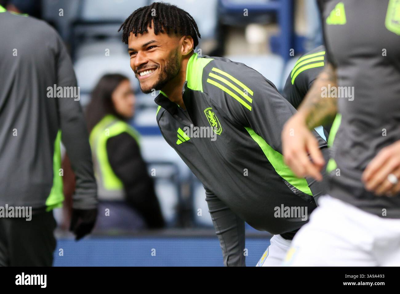 Deepdale, Preston, England, March 30th 2025: Tyrone Mings (5 Aston ...