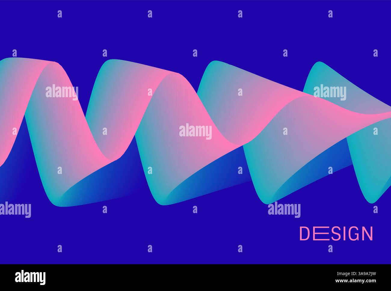 Abstract wavy background with modern gradient colors. Trendy liquid ...