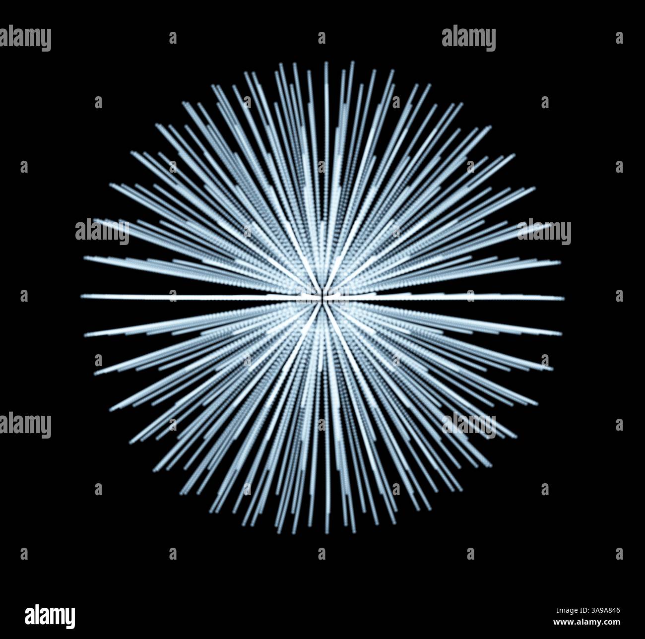 3d abstract sphere. Array with dynamic particles. Modern science and technology element. Vector ...