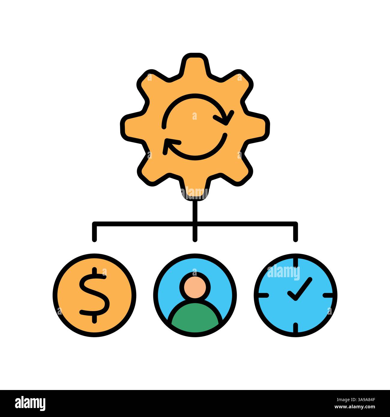 Medical Resource Management Line Icon Vector Isolated Element Editable Stroke Stock Vector