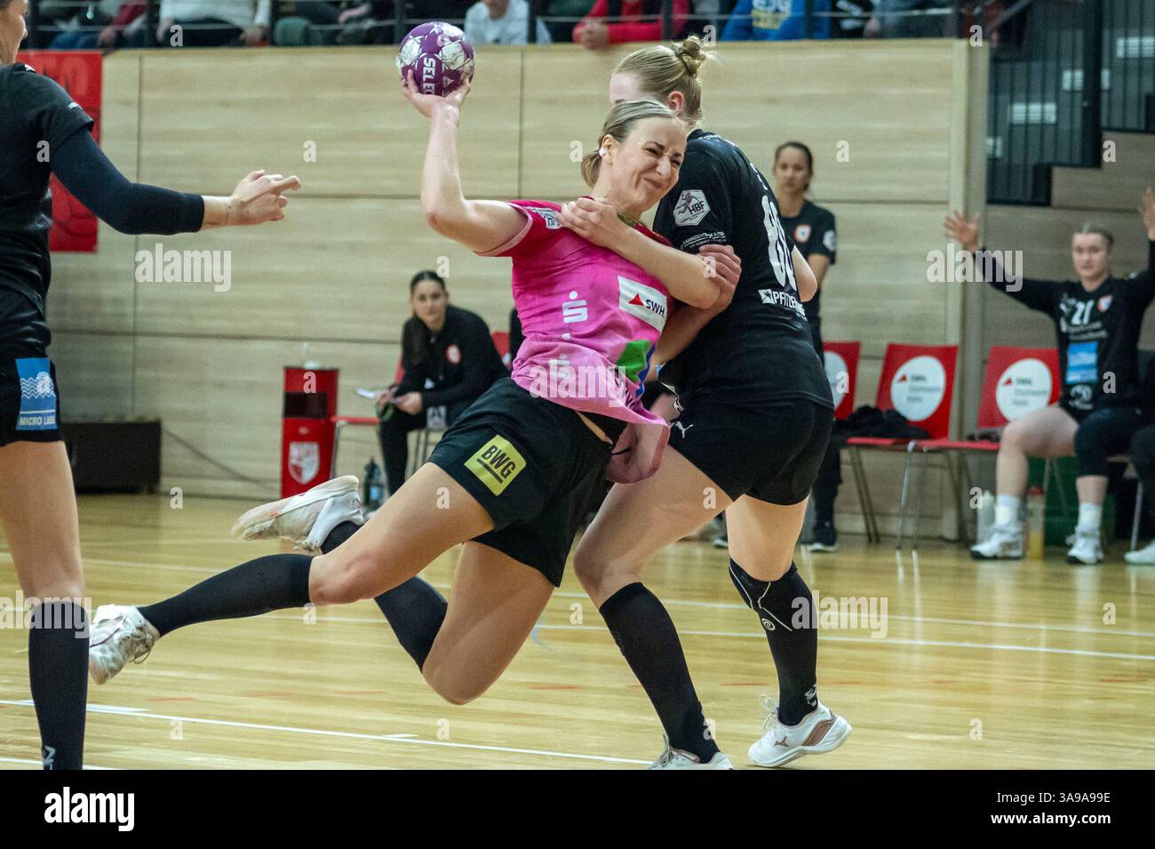 Halle, Deutschland 29. März 2025: 2.HBL - Frauen - 2024/2025 - SV Union ...