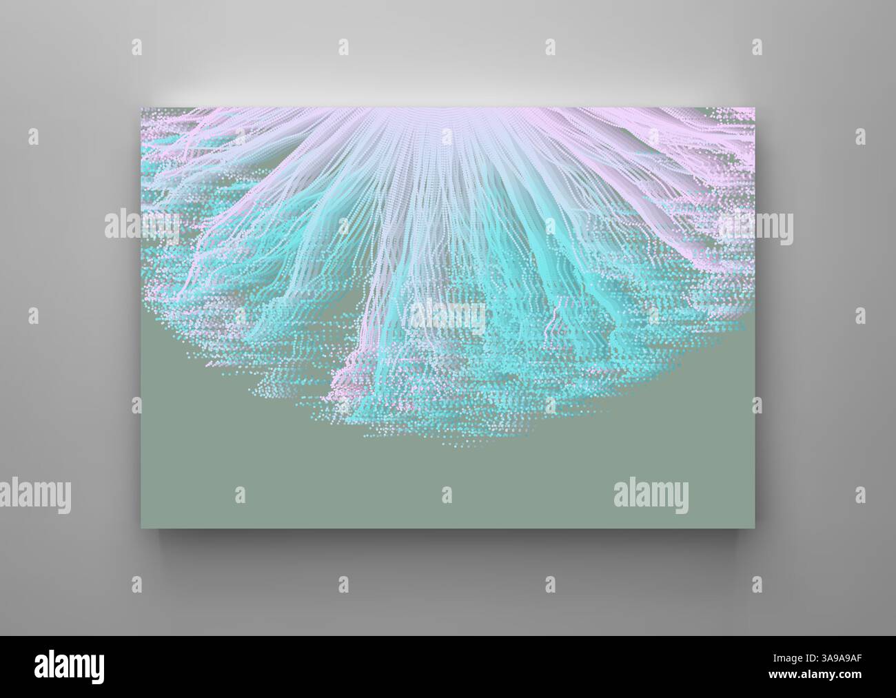 Point explode. Array with dynamic emitted particles. 3d technology ...