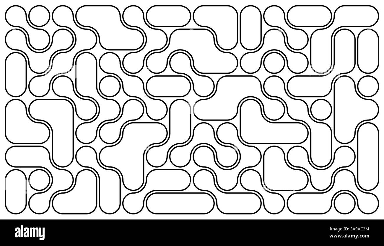 background with black liquid connected circle dots.metaballs pattern on white. abstract ...