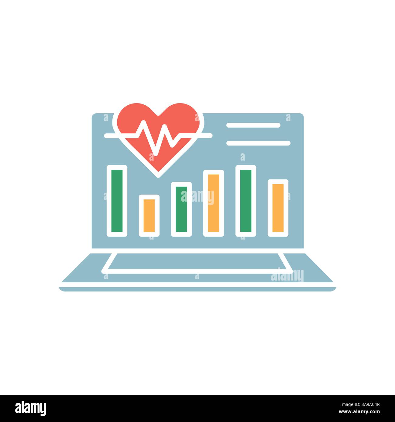 Data analytics in medicine line icon. Vector isolated element. Editable stroke Stock Vector ...