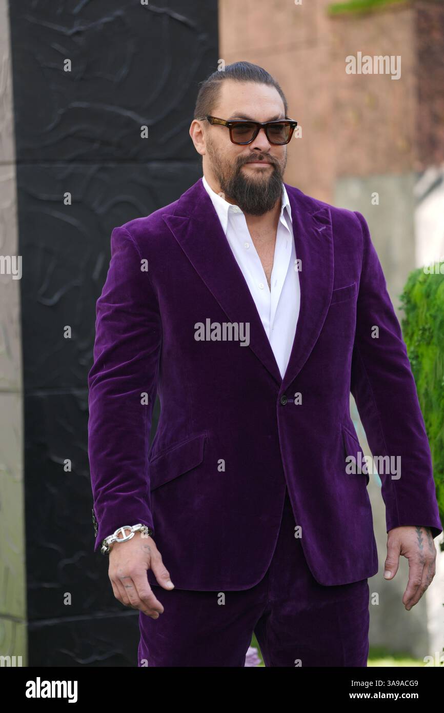 Jason Momoa attends the world premiere of A Minecraft Movie at ...