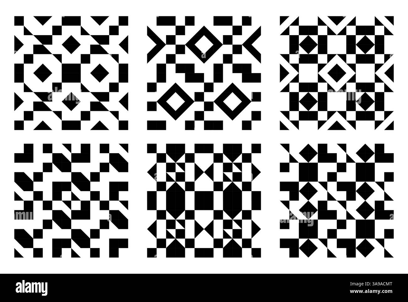 Bold black floral shapes set Black and White Stock Photos & Images - Alamy