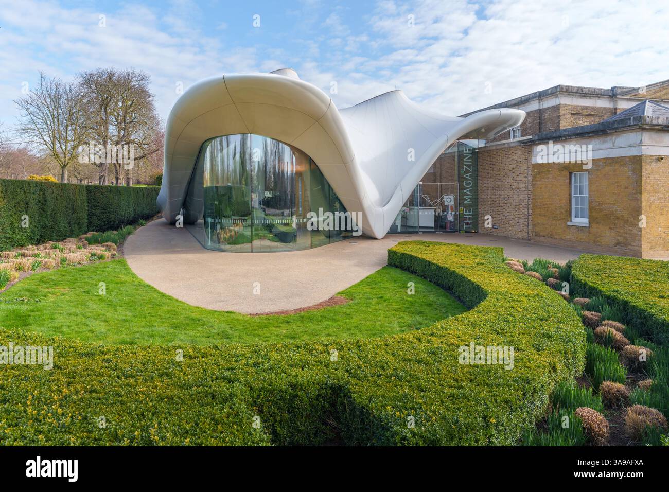 London, England, UK - Magazine restaurant at Serpentine North Gallery by Zaha Hadid Architects ...