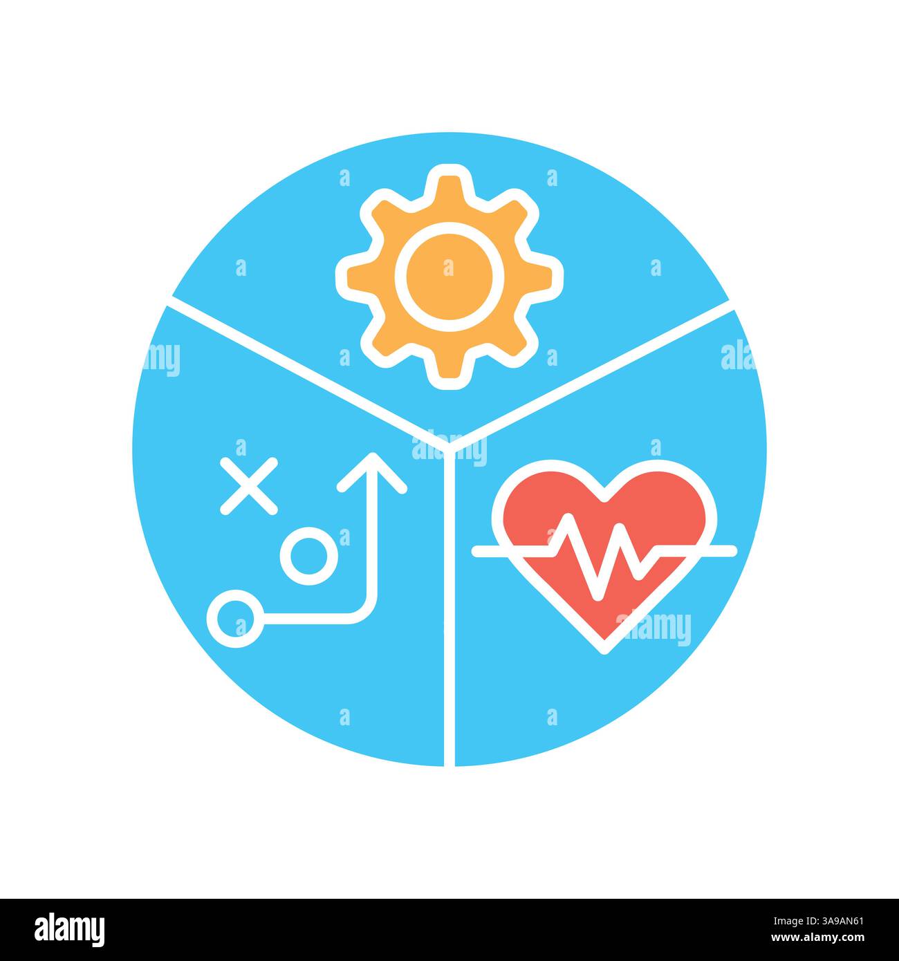 Strategic medical planning line icon. Vector isolated element. Editable ...