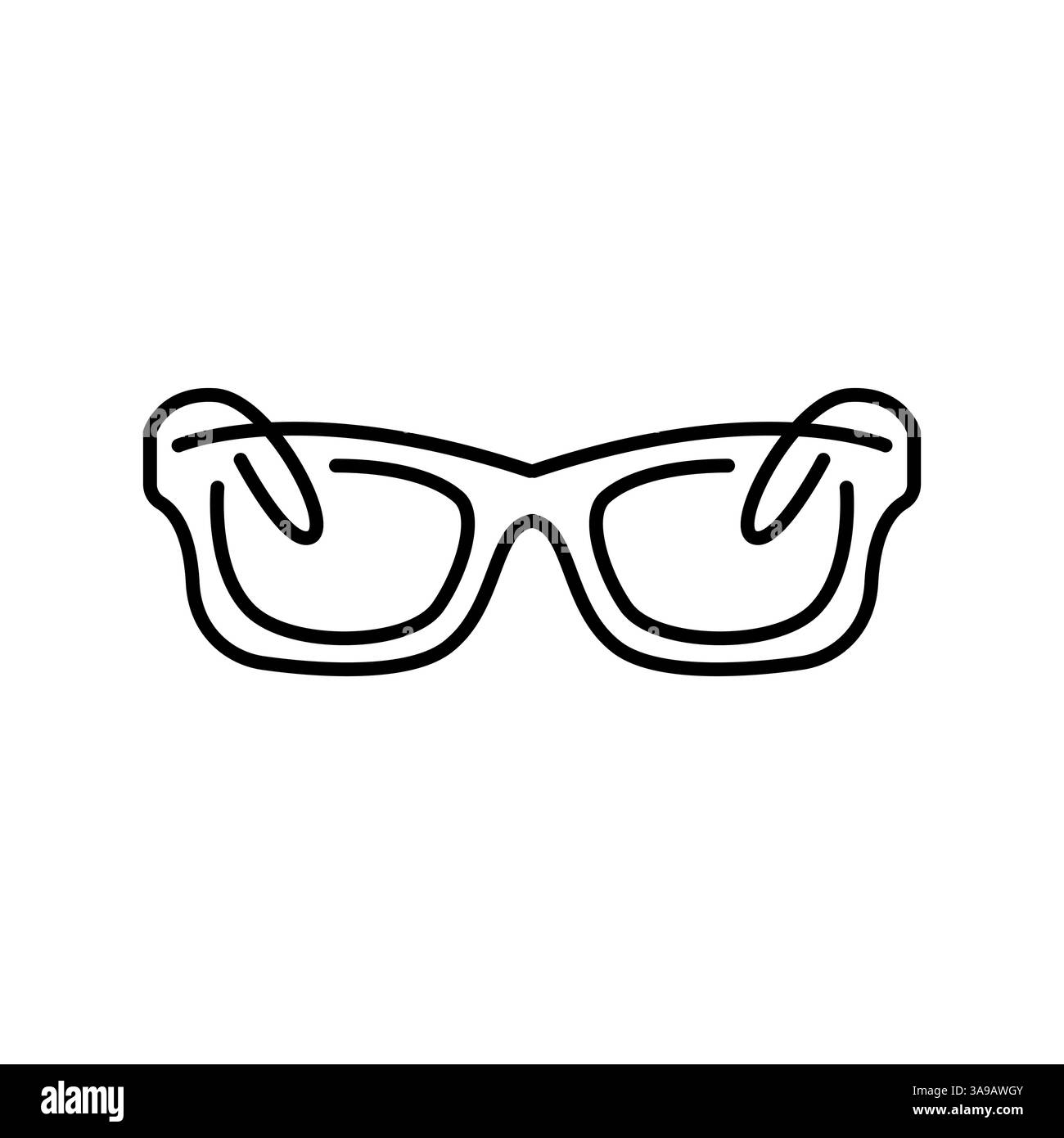 smart glasses for screen protection black line icon for digital and ...