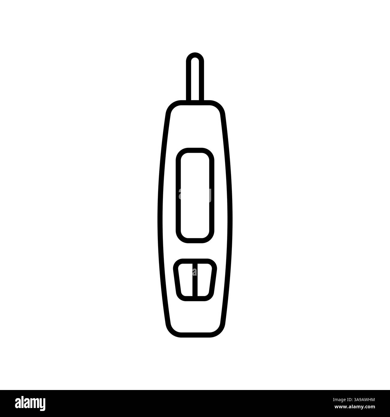 smart glucose meter black line icon for digital and print projects. Minimal clean icons for apps ...