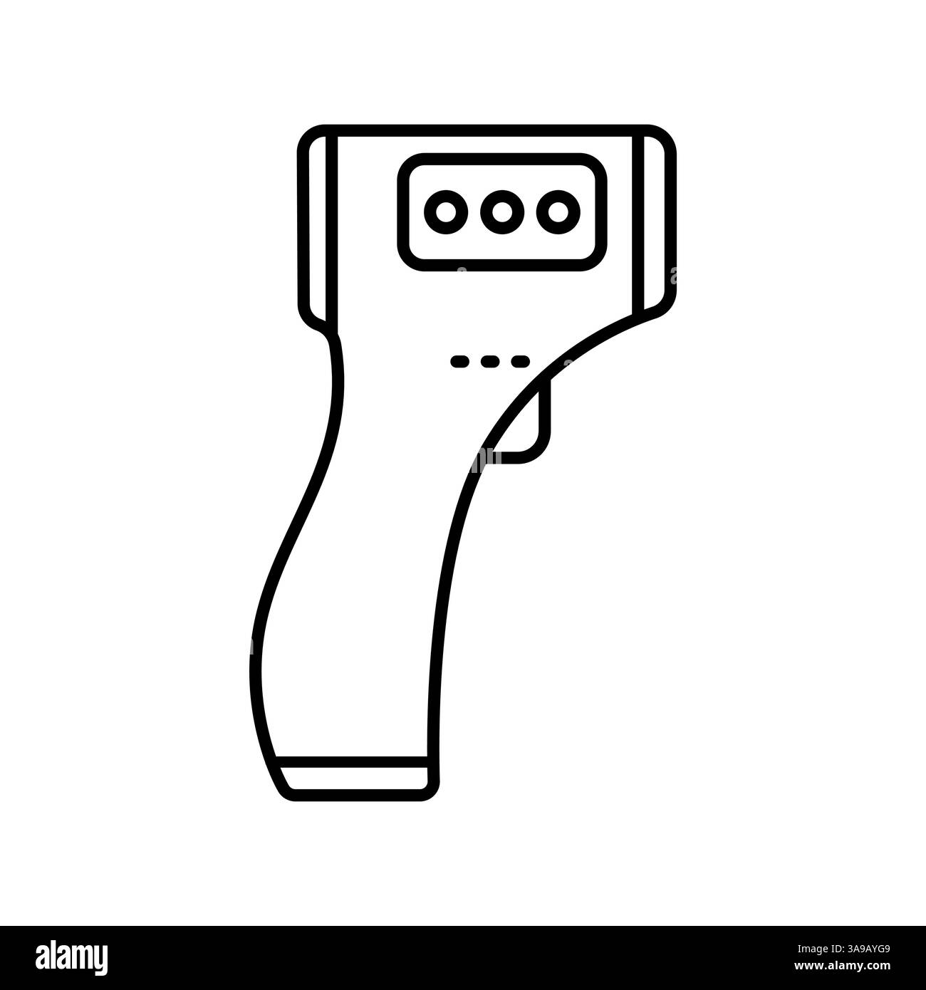 Smart thermometer black line icon for digital and print projects ...