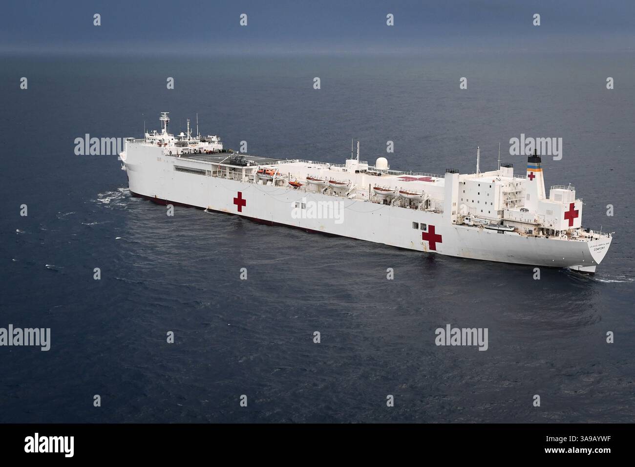 October 5, 2017 - Puerto Rico - The U.S. Navy Mercy-class hospital ship ...