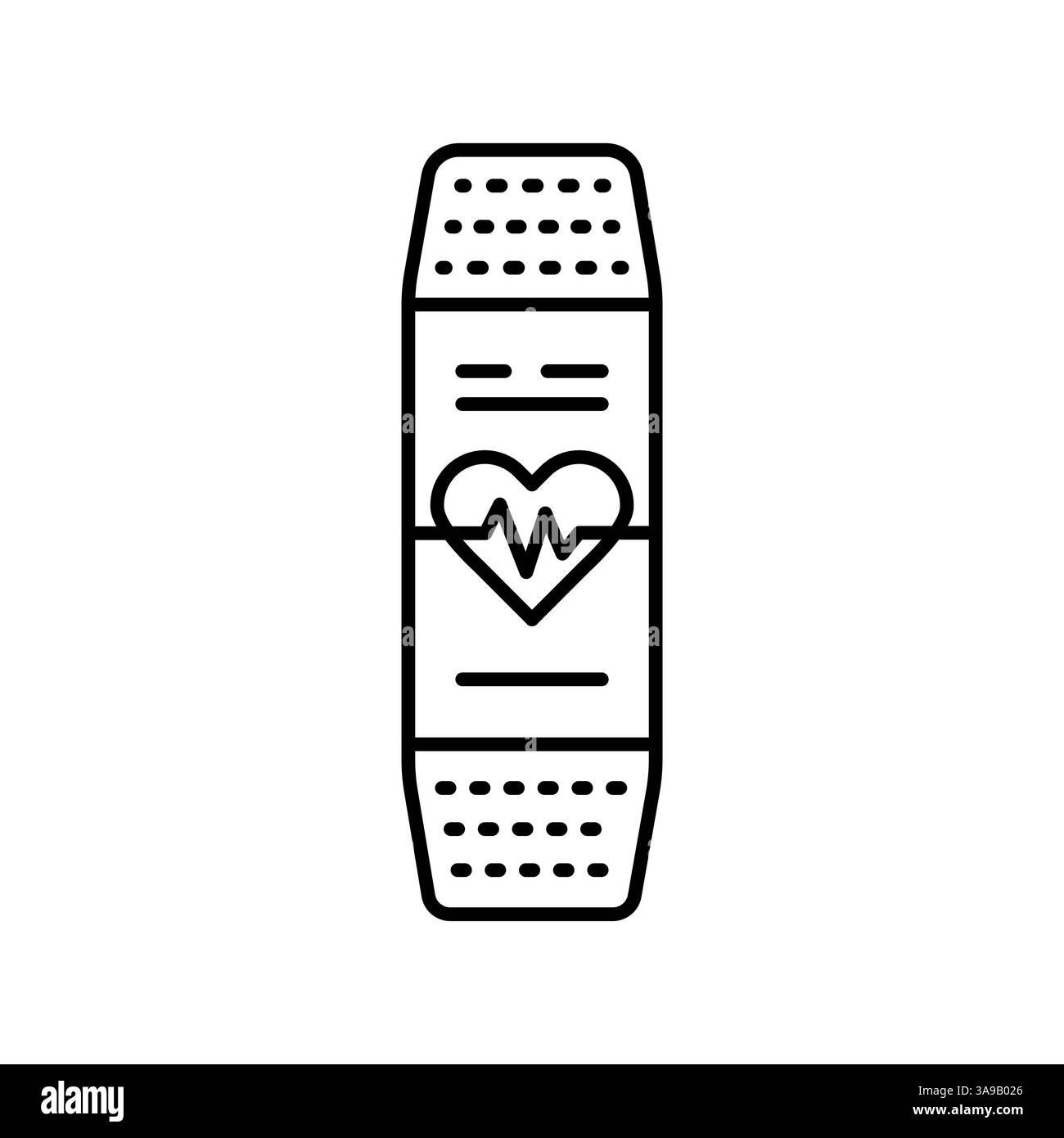 smart heart rate monitors black line icon for digital and print ...