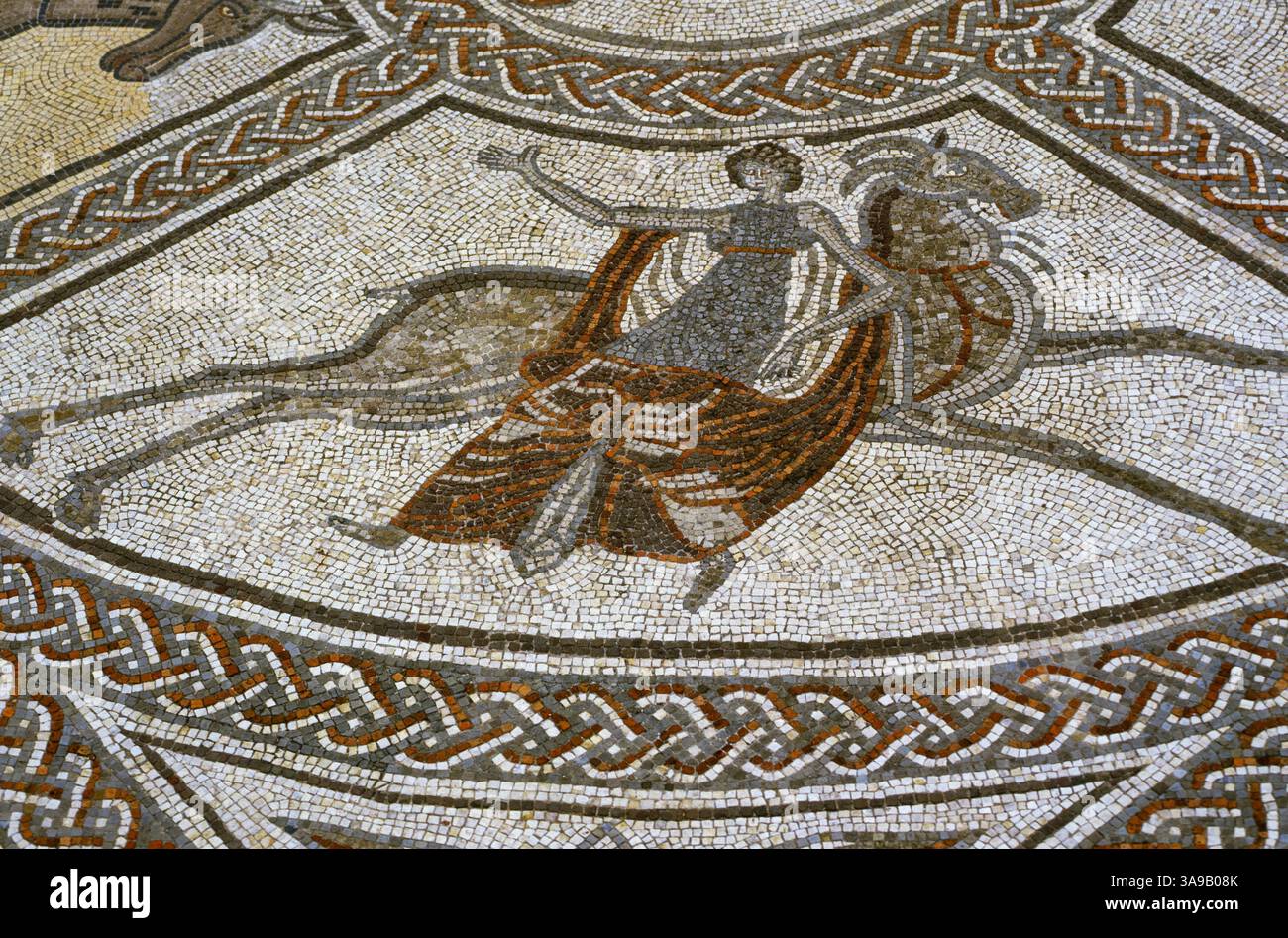 Persephone or Kore, goddess of Winter and death, stands with a goat and ...