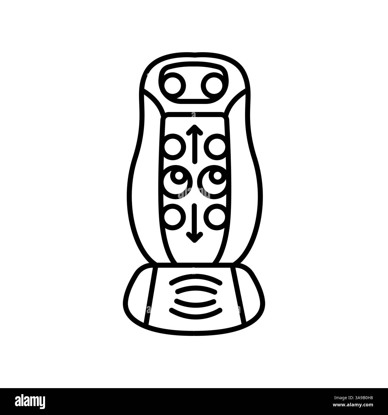 smart spine massagers black line icon for digital and print projects. Minimal clean icons for ...