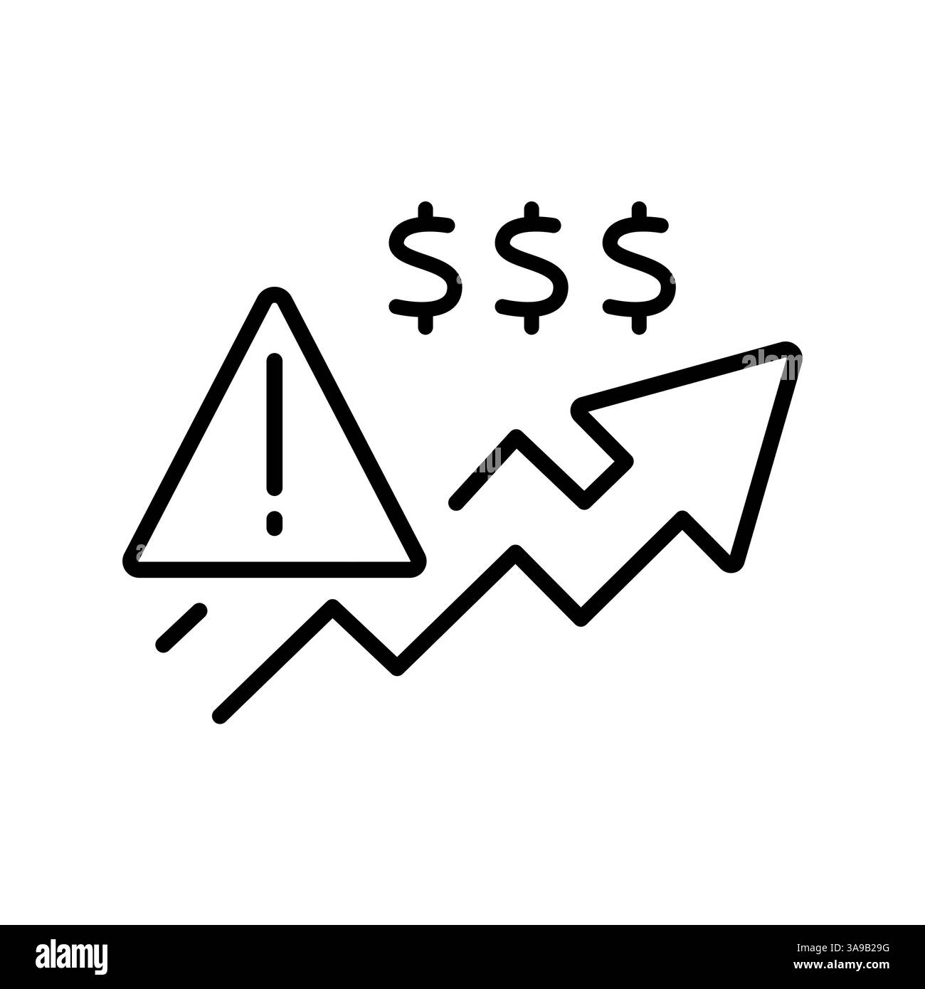 hyperinflation line icon for digital and print projects. Minimal clean ...