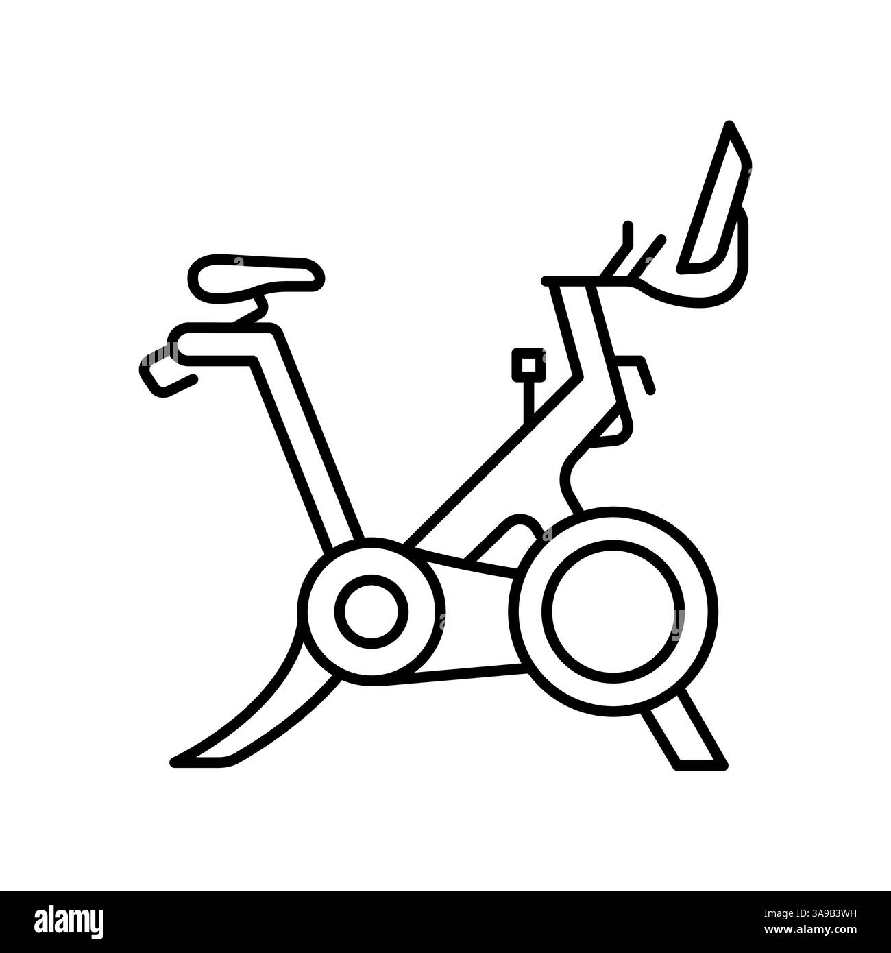 virtual exercise trainers black line icon for digital and print ...