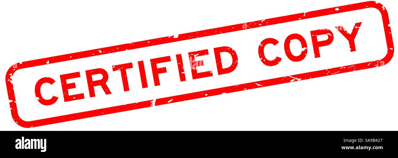 Grunge red certified copy word rubber square seal stamp on white background Stock Vector Image ...