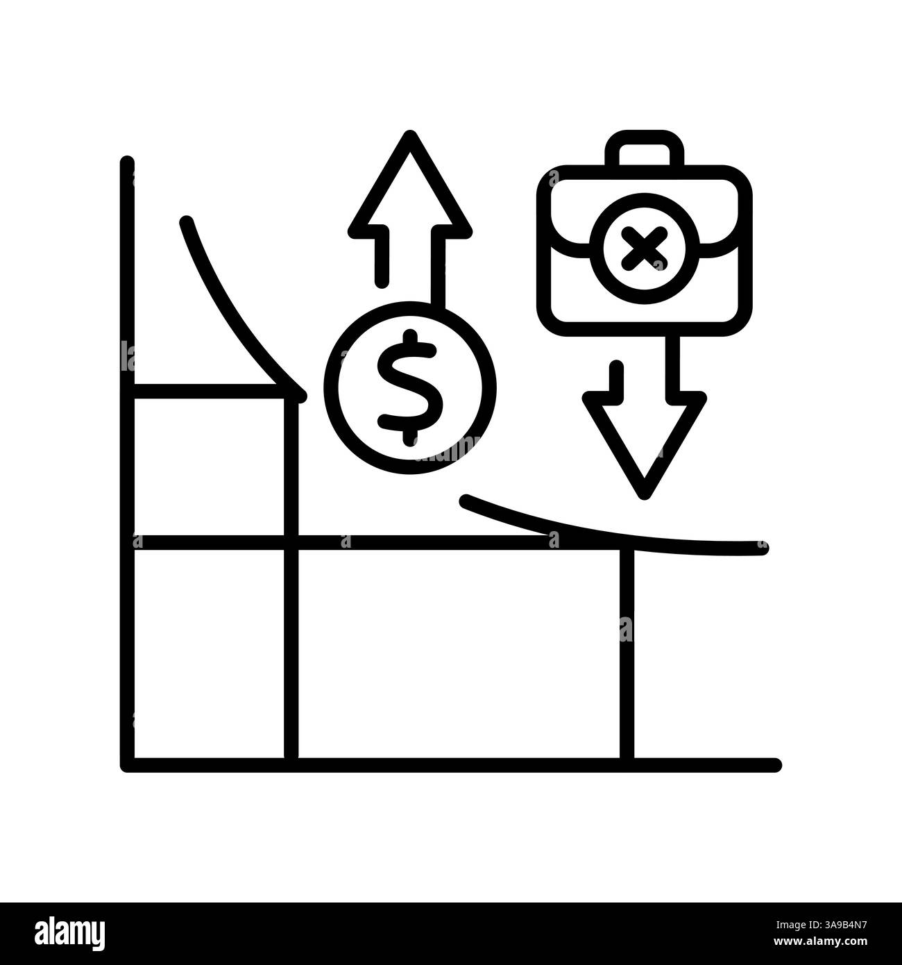 Phillips curve line icon for digital and print projects. Minimal clean ...