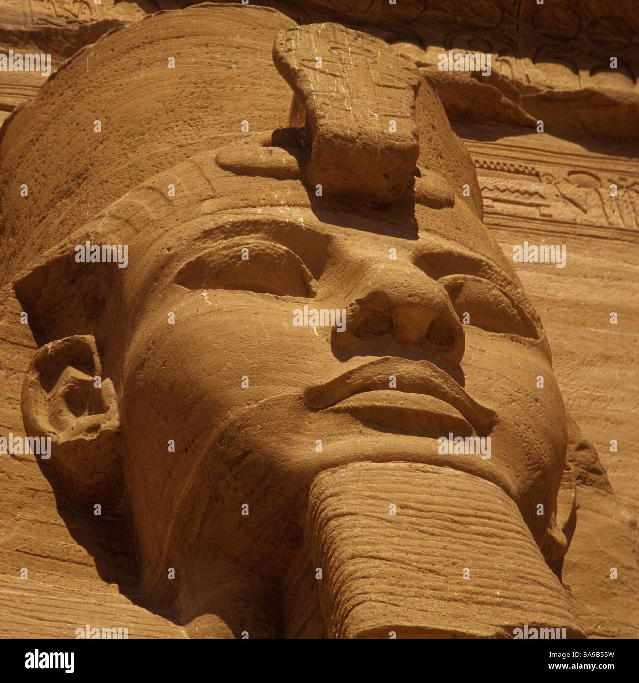 Face of Pharaoh Ramesses II, the greatest New Kingdom ruler of Ancient ...