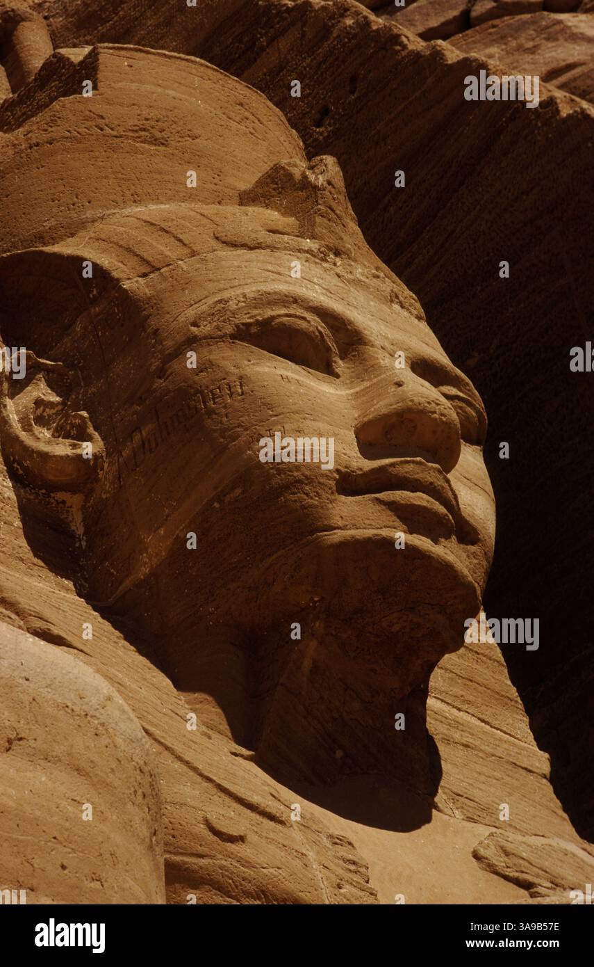 Graffiti hacked into stone cheek of Ancient Egyptian New Kingdom ...