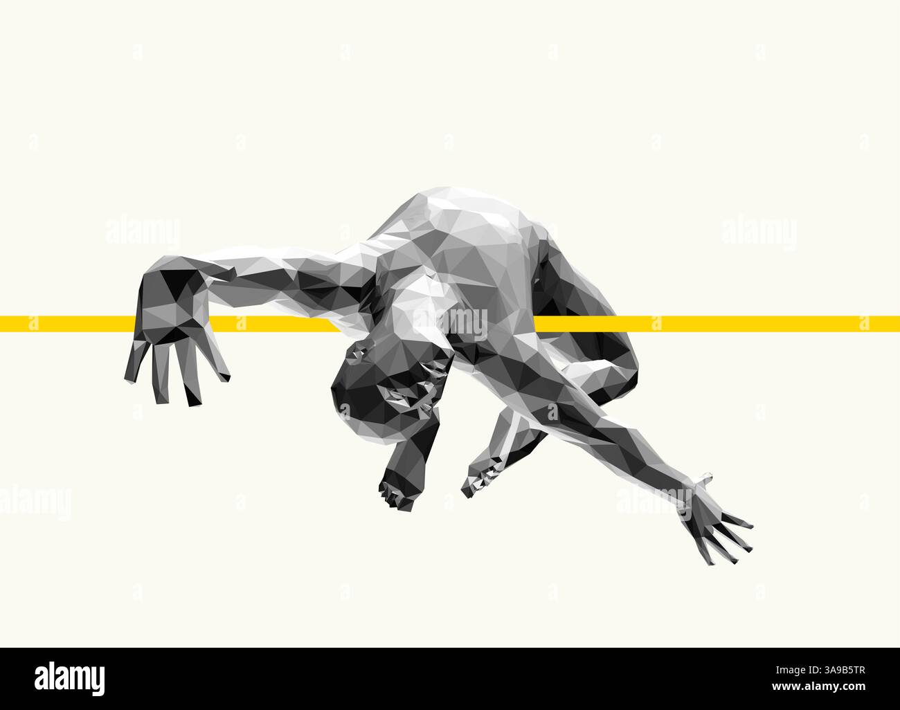 Jumping man. 3D human body model. Gymnastics activities for icon health ...